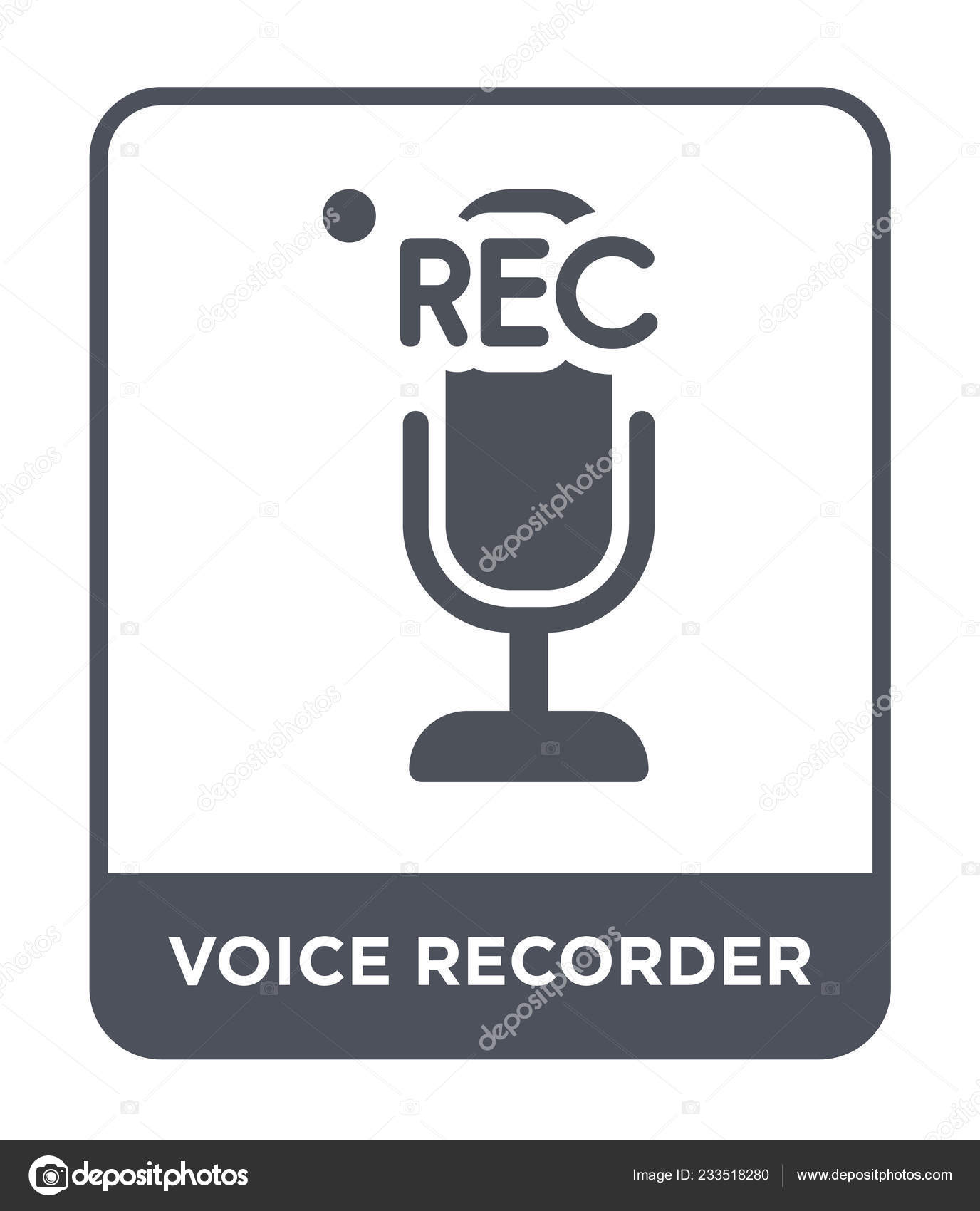 Voice Recorder Icon Trendy Design Style Voice Recorder Icon Isolated ...
