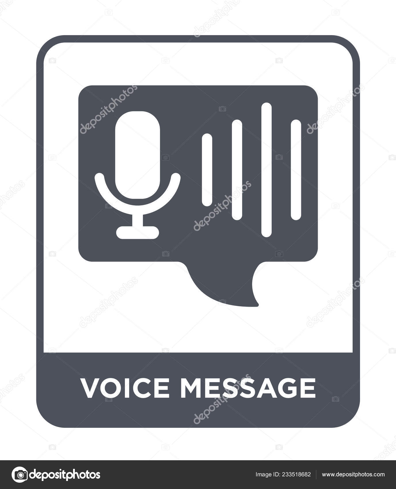 Voice Message Icon Trendy Design Style Voice Message Icon Isolated ...