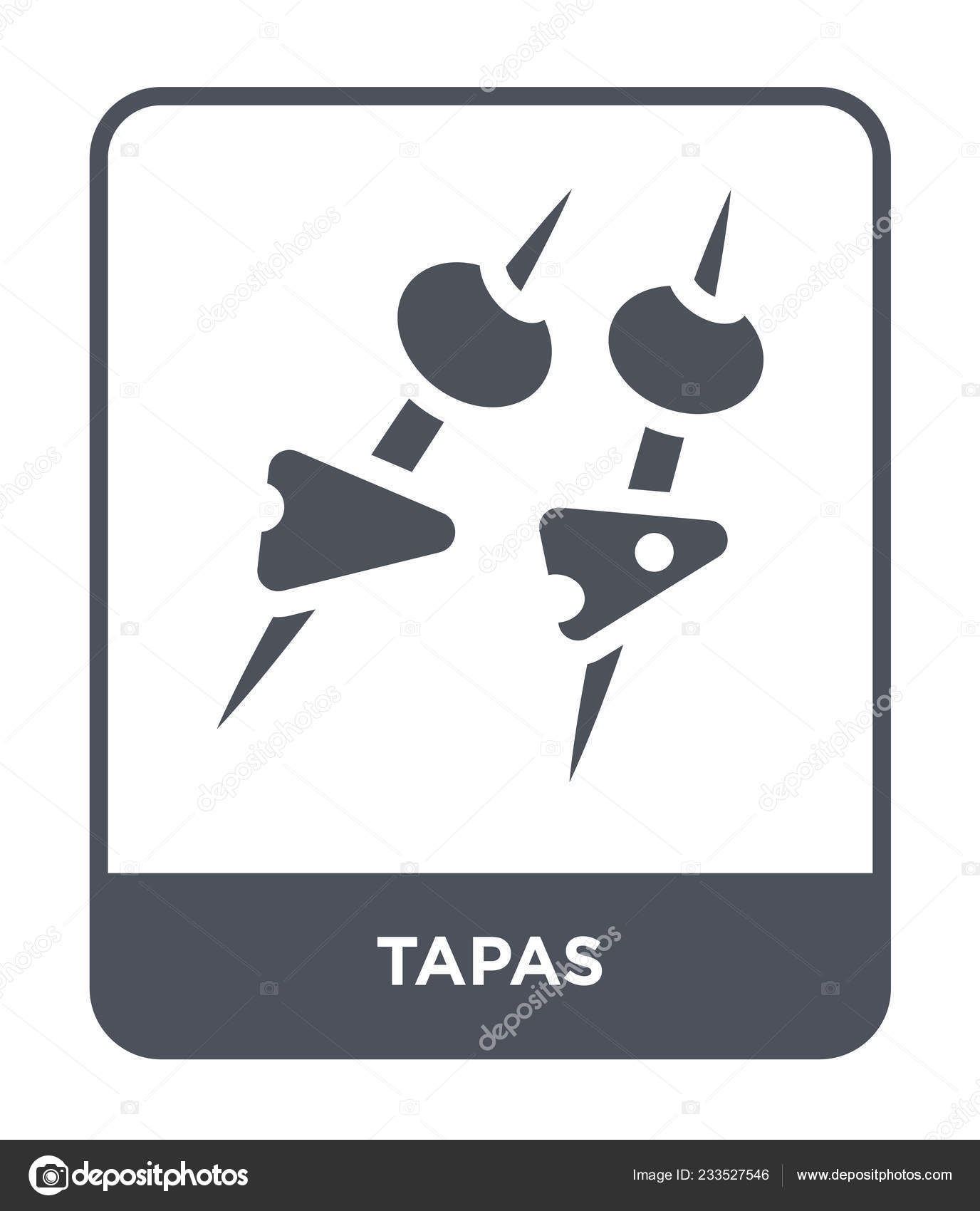 Tapas Icon Trendy Design Style Tapas Icon Isolated White Background ...