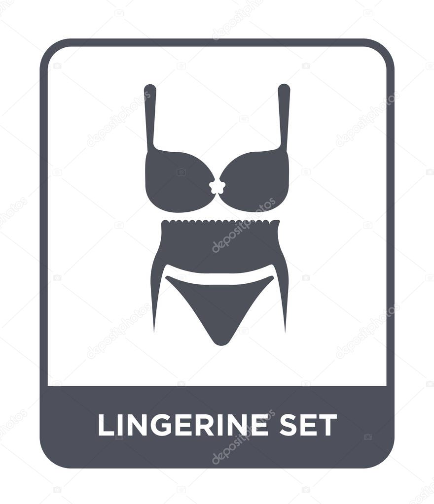 lingerine conjunto icono en el estilo de diseño de moda. lingerine ...