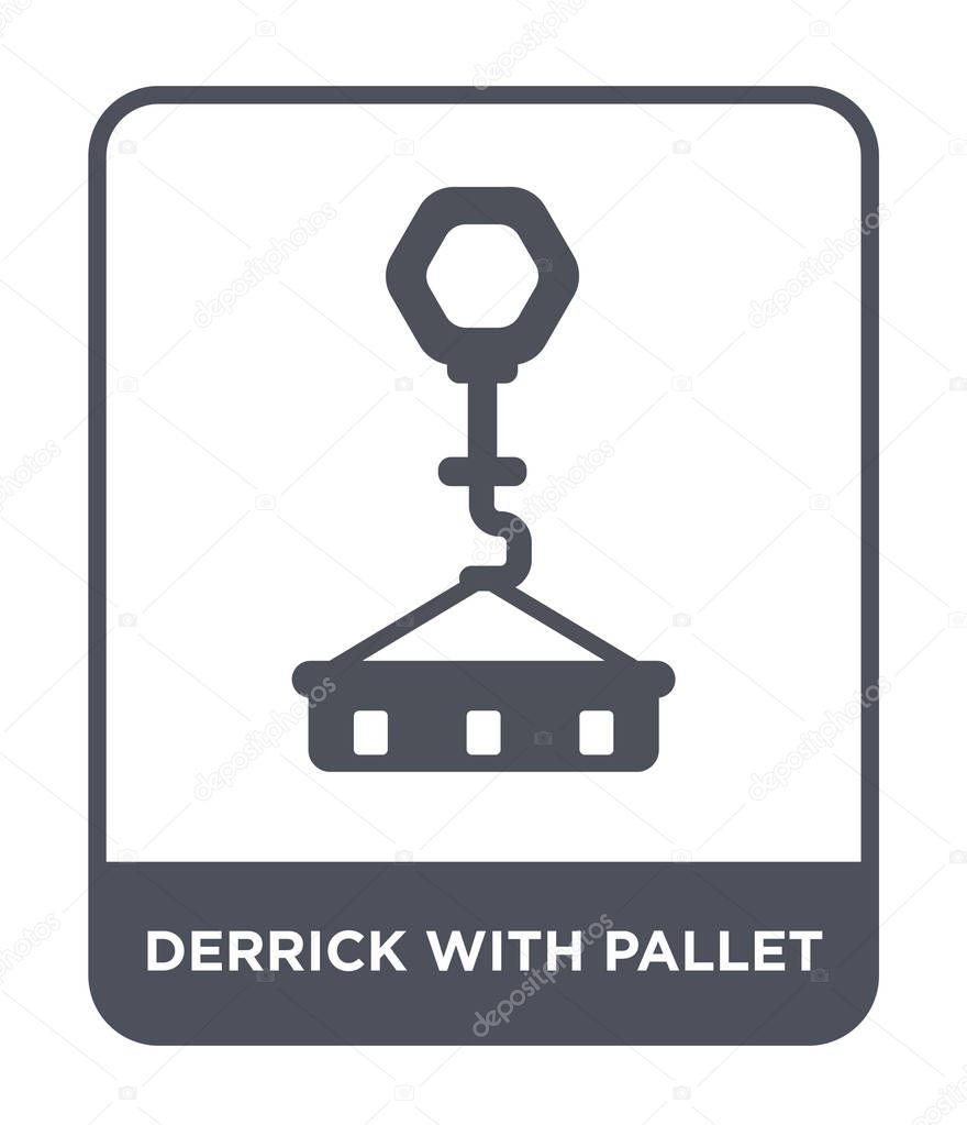 derrick con icono de paleta en estilo de diseño de moda. derrick con icono de paleta aislado ...