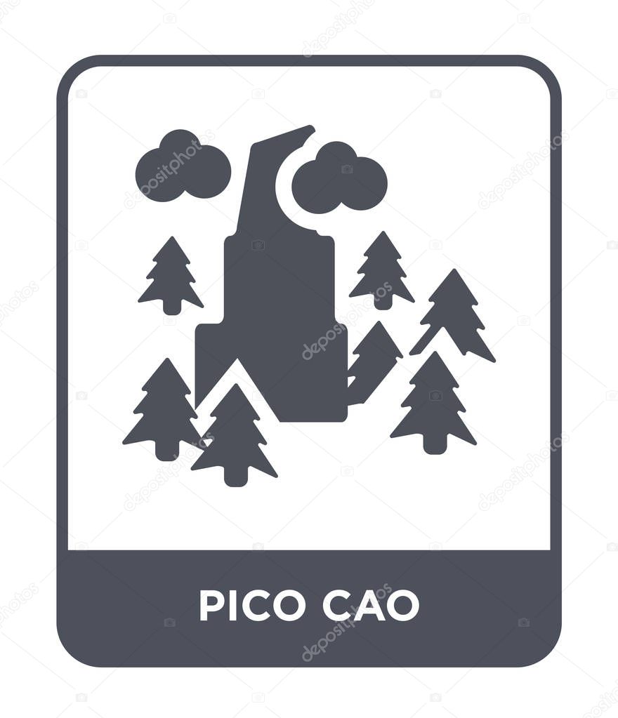 pico cao icono en el estilo de diseño de moda. pico cao icono aislado sobre fondo blanco. pico ...