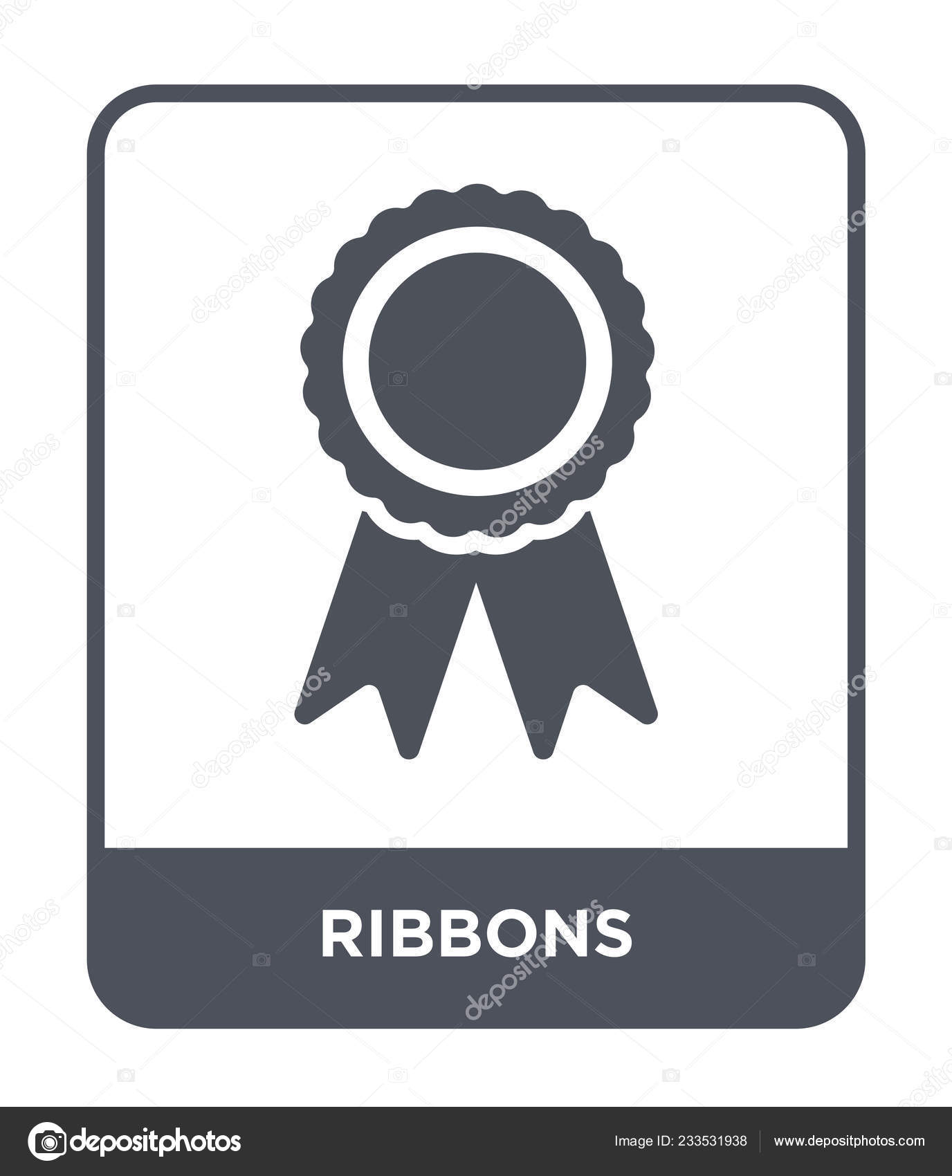 Ribbons Icon Trendy Design Style Ribbons Icon Isolated White Background ...