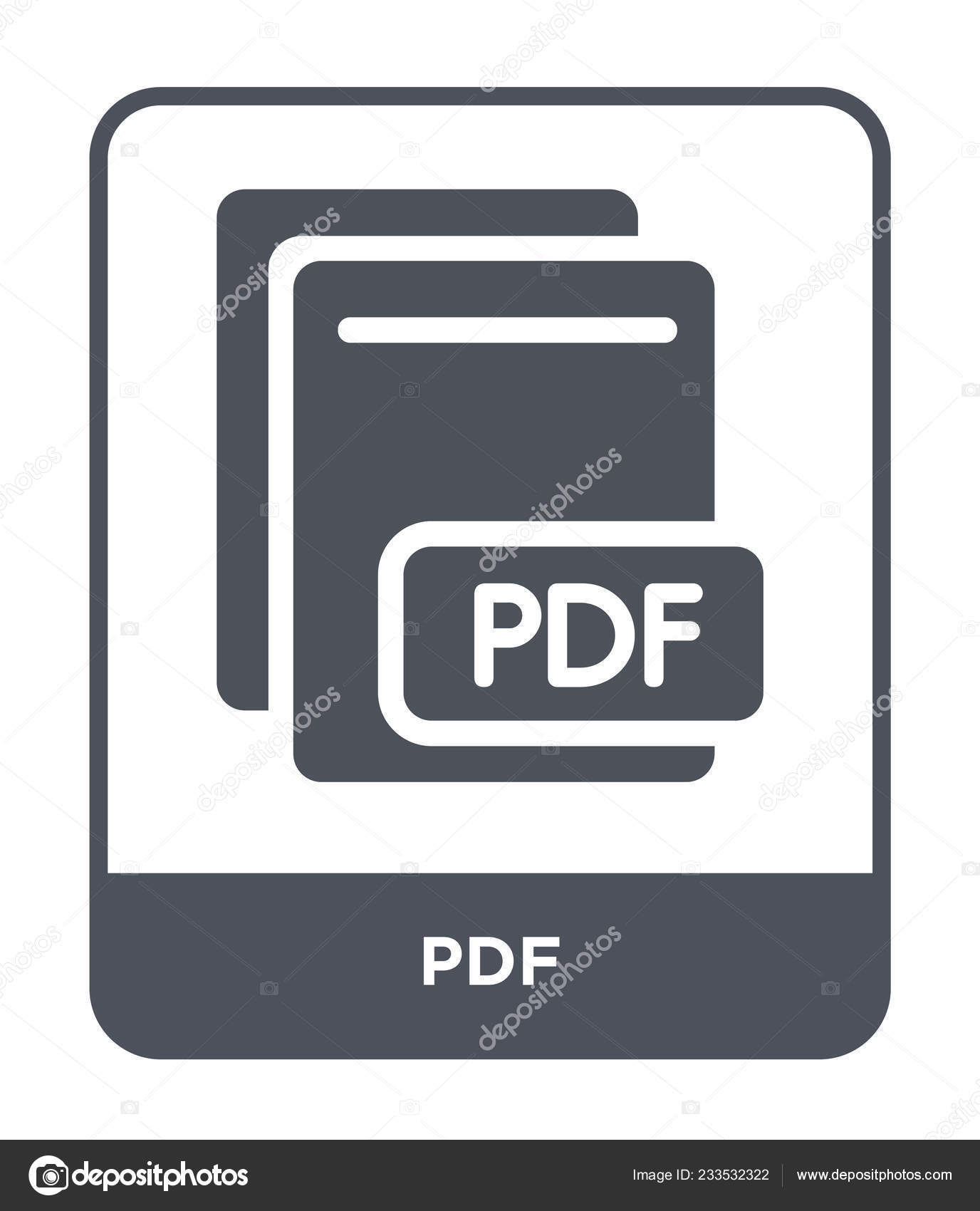 Pdf Icon Trendy Design Style Pdf Icon Isolated White Background Stock ...