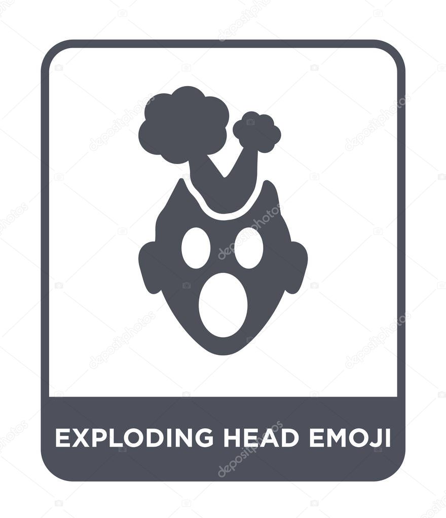 icono emoji cabeza explosiva en el estilo de diseño de moda. explotando ...