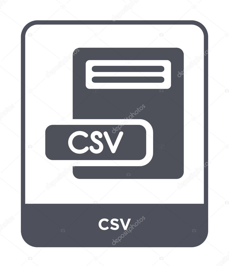 icono csv en el estilo de diseño de moda. csv icono aislado sobre fondo ...