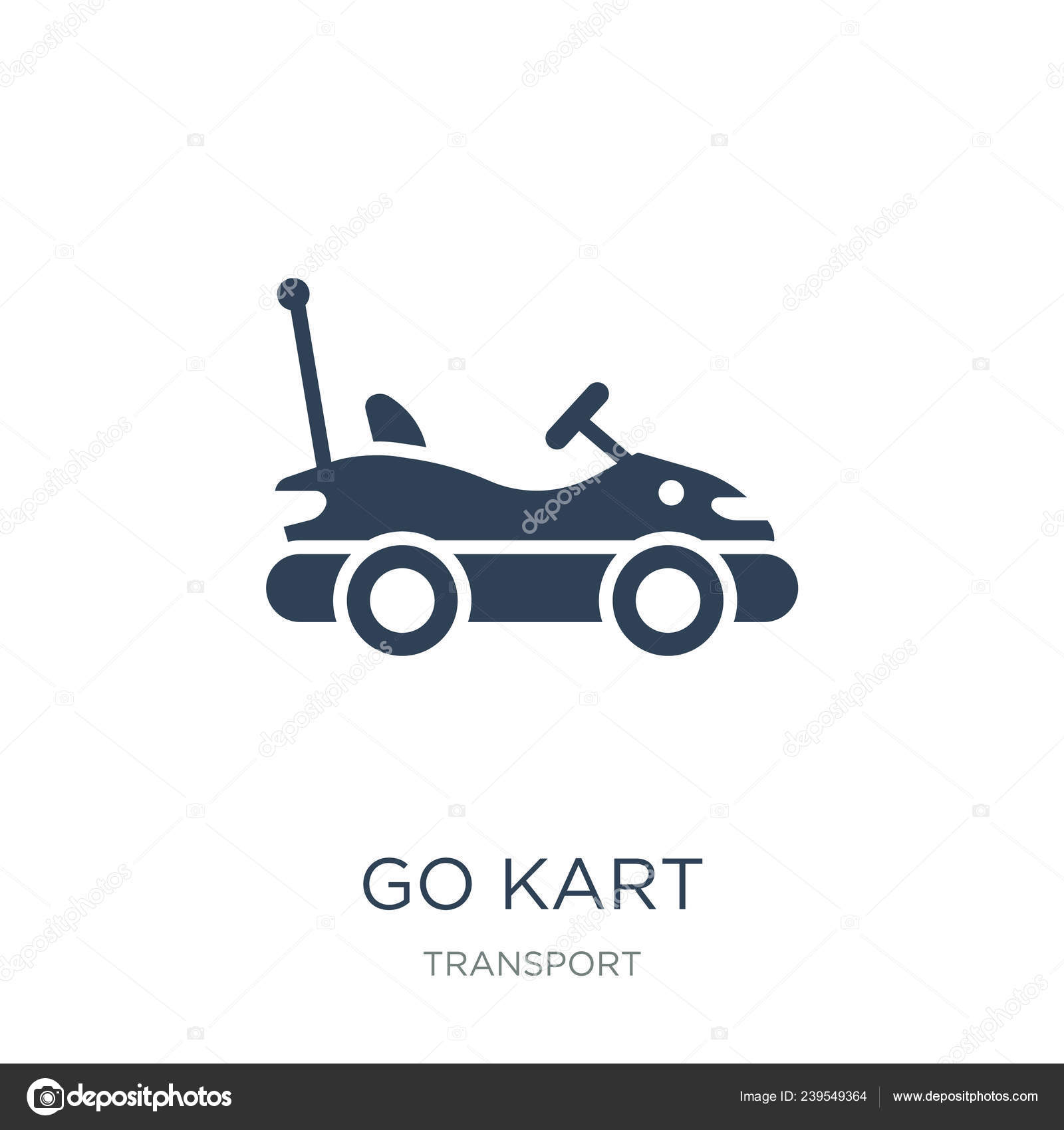 Kart Icon Vector White Background Kart Trendy Filled Icons Transport ...