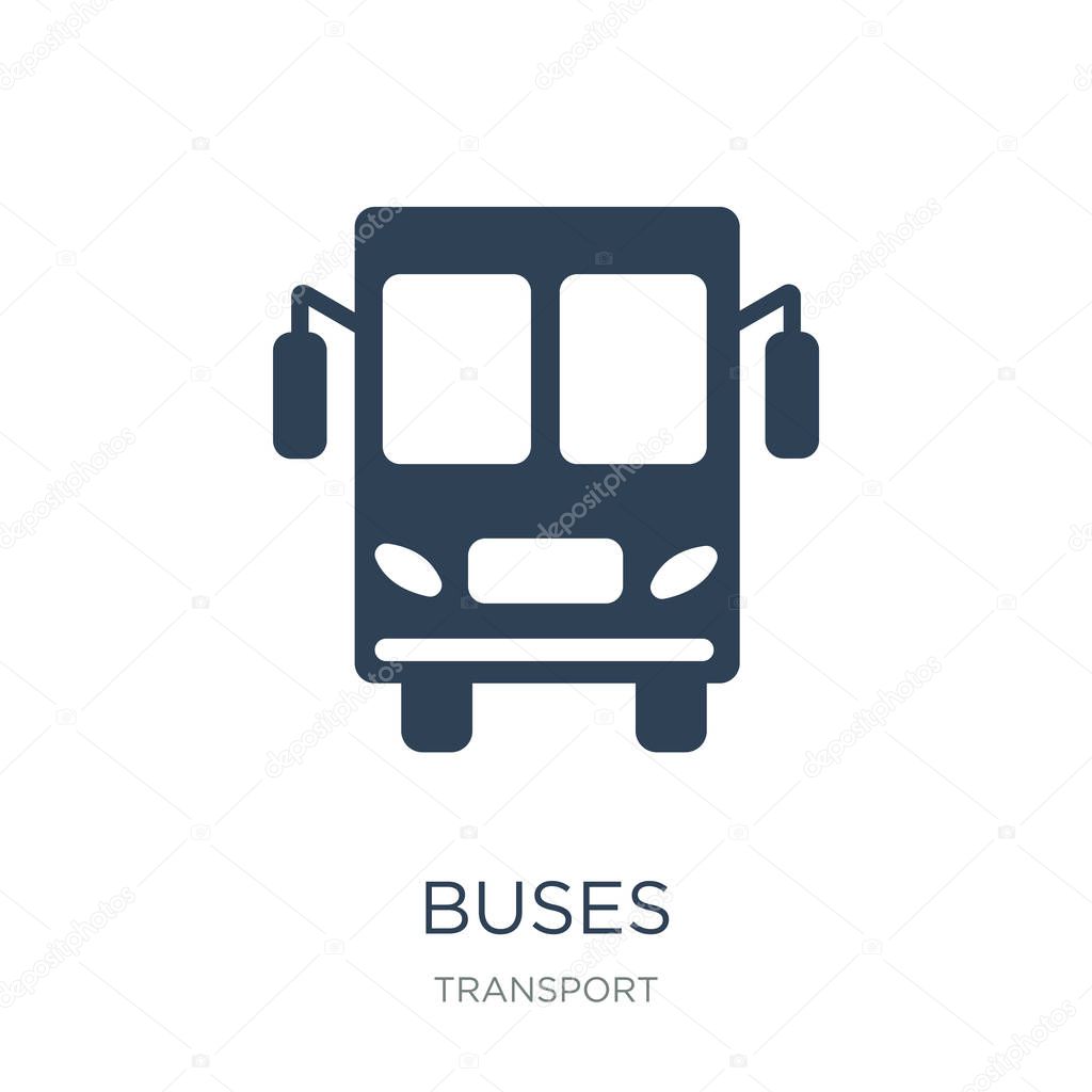 vector de icono de autobuses en el fondo blanco, autobuses iconos ...