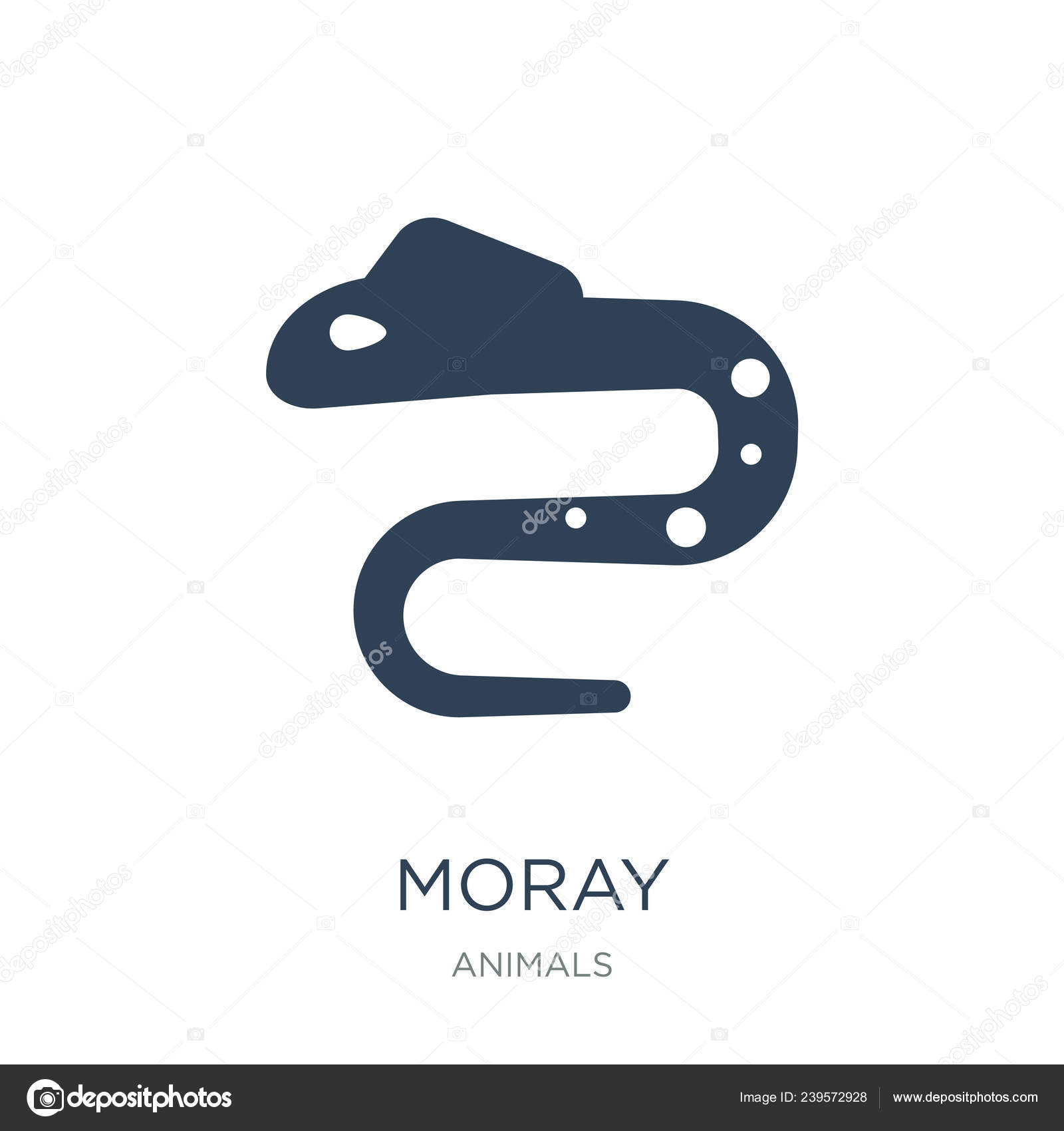 Moray Icon Vector White Background Moray Trendy Filled Icons Animals ...