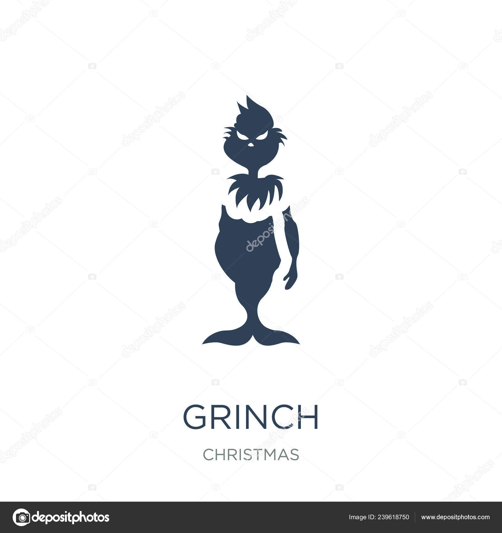 Grinch Icon Vector White Background Grinch Trendy Filled Icons ...