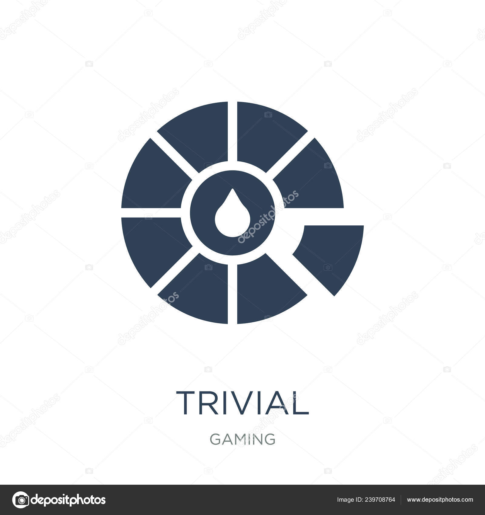 Vector Icono Trivial Sobre Fondo Blanco Iconos Llenos Moda Trivial ...