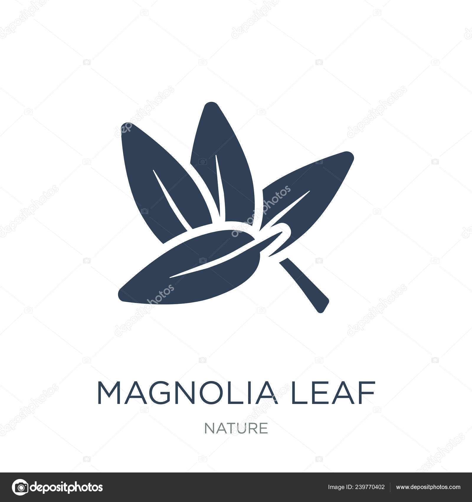Magnolia Leaf Icon Vector White Background Magnolia Leaf Trendy Filled ...