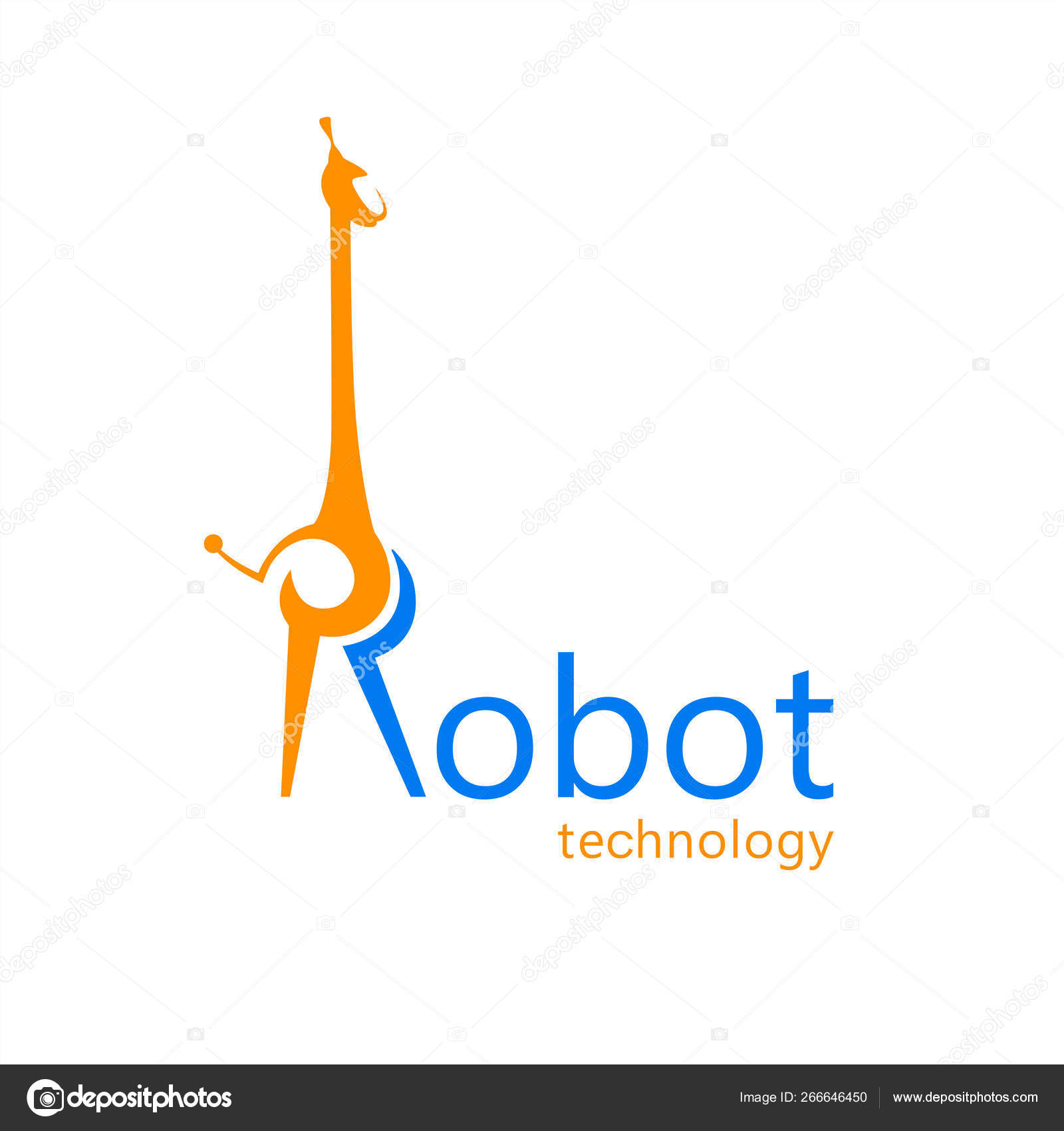 Robot Technology Logo Letter Robotic Concept Stock Illustration by ...