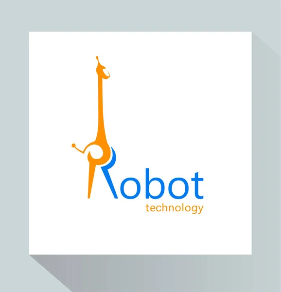 Robot Technology Logo Letter Robotic Concept Stock Vector Image by ...