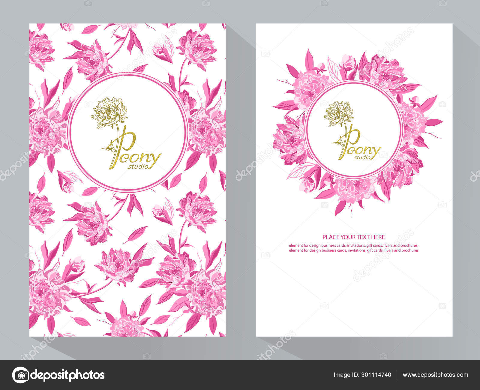 Peony Studio Packaging Mock Set Trendy Luxury Product Branding Template ...