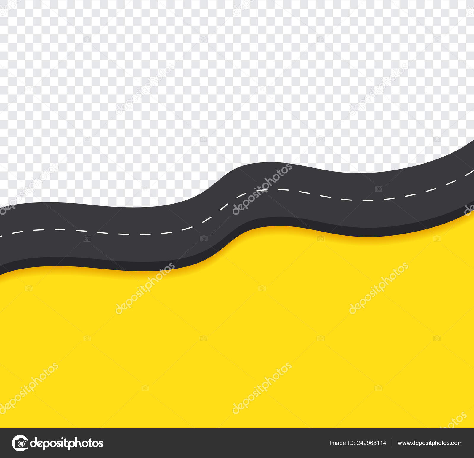 Winding Road Background Curved Road Template Stock Vector Image by ...