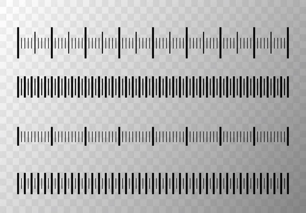 Set of size indicators with different unit distances. Abstract graphic ...