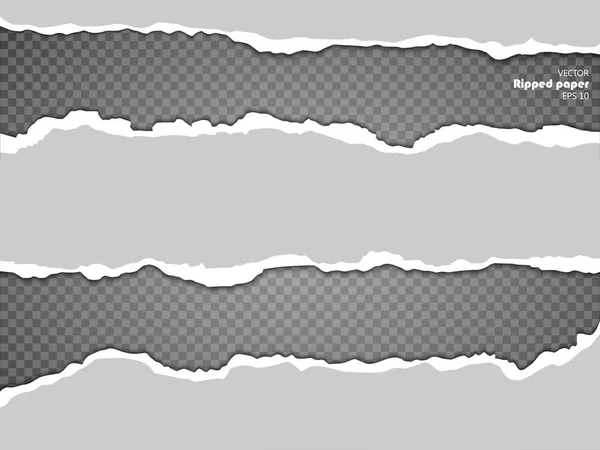 Torn paper sheet, ripped paper edges isolated on transparent background ...