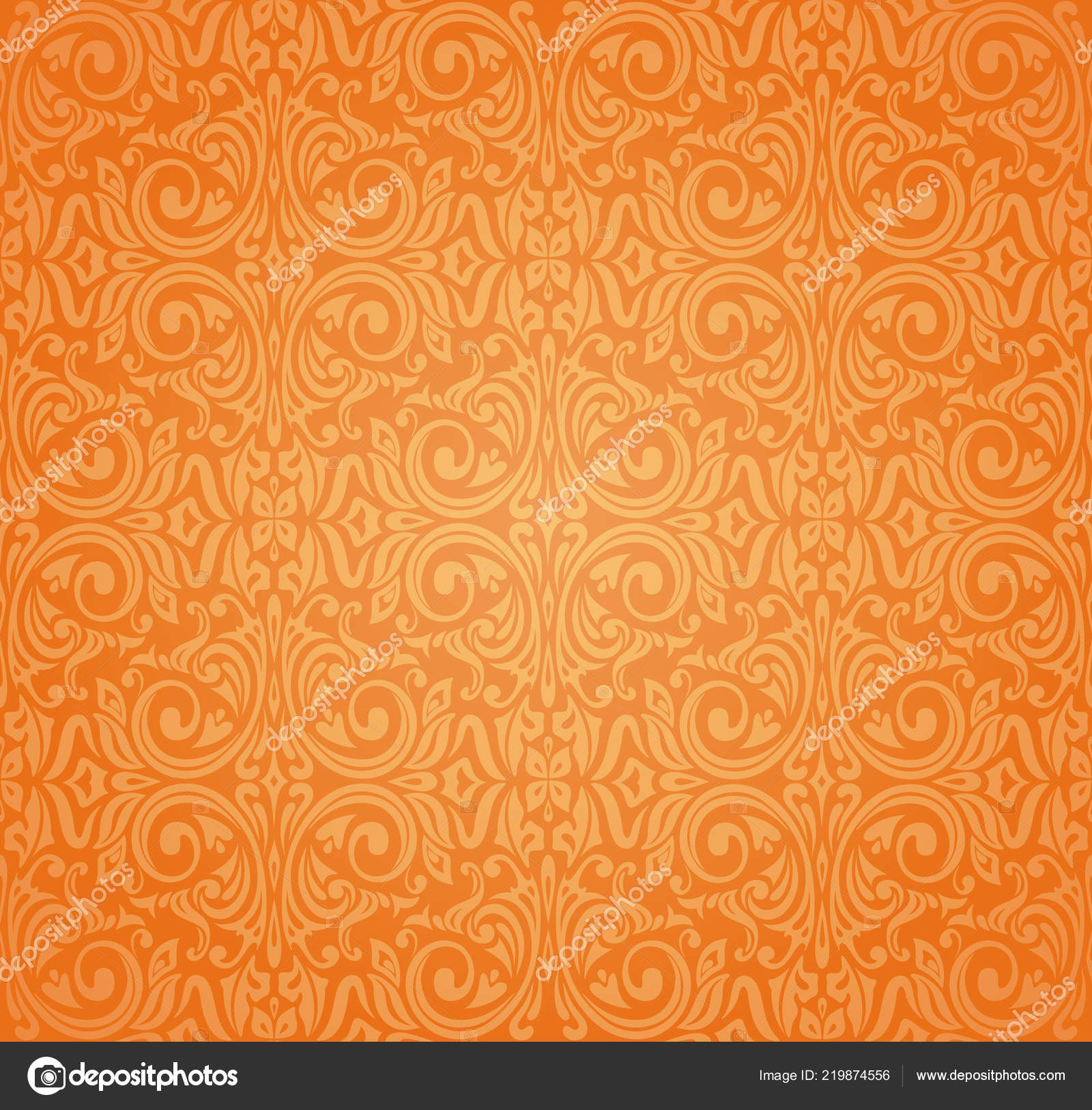 Orange Retro Colorful Wallpaper Background Stock Vector by ©erinvilar ...