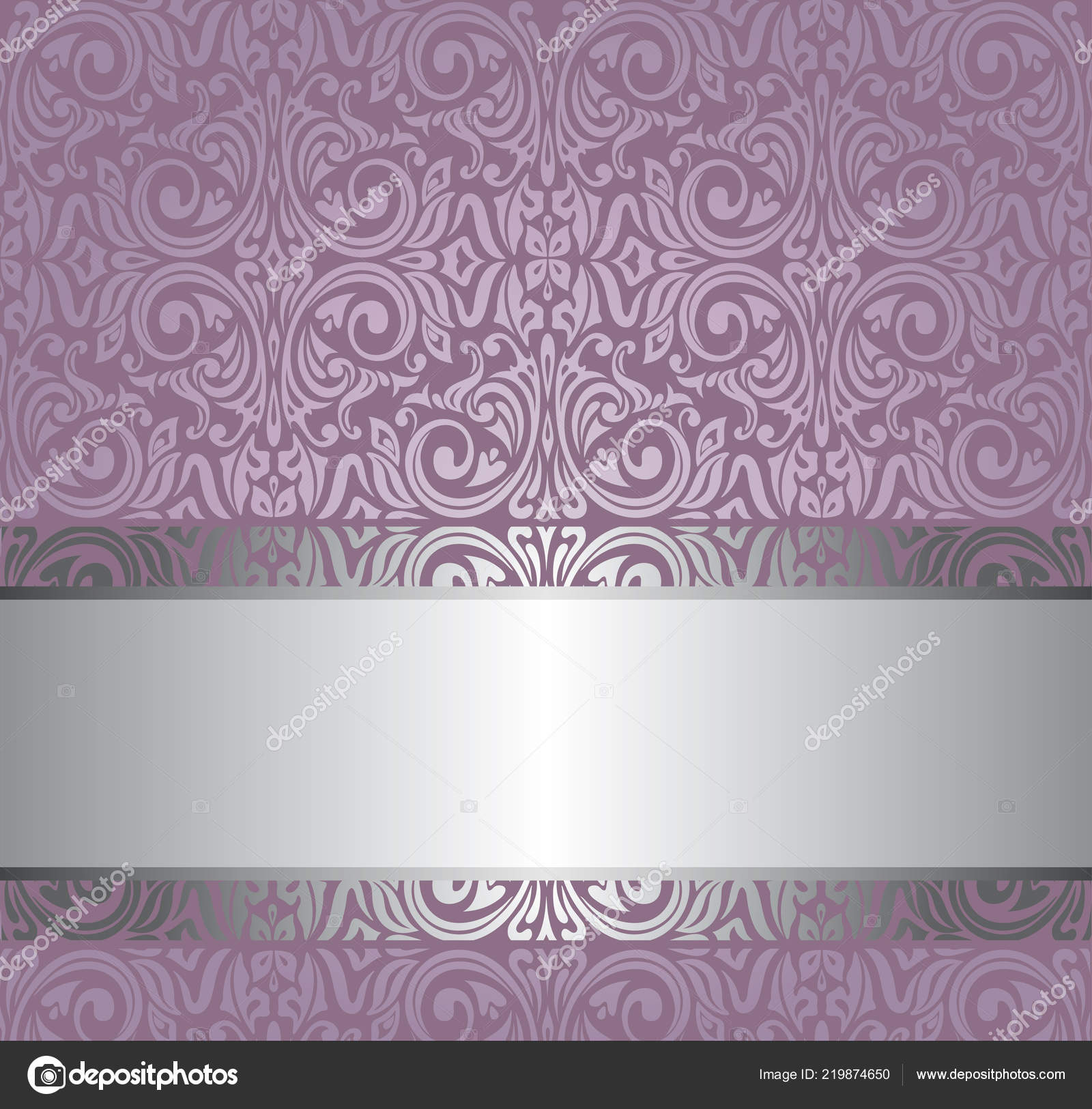 Violet Vintage Wallpaper Invitation Design Background Copy Space ...