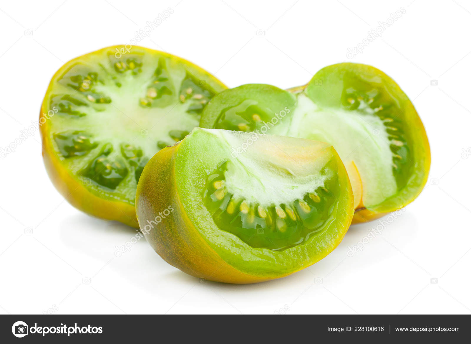 Green Ripe Tomatoes Magic Glow Isolated White Stock Photo by ©jimbo3904 ...