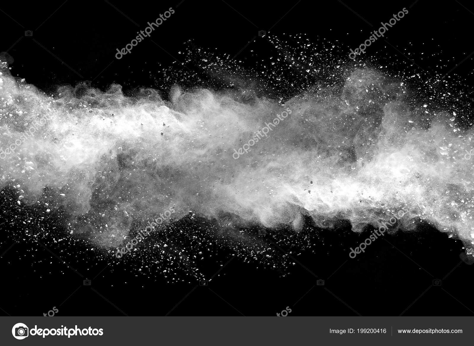 Explosion White Dust Black Background Stock Photo by ©udon10671 199200416