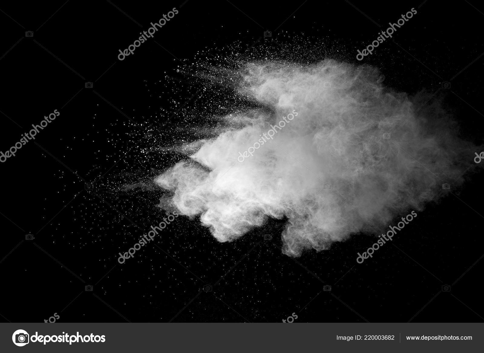 Explosion White Dust Black Background Stock Photo by ©udon10671 220003682