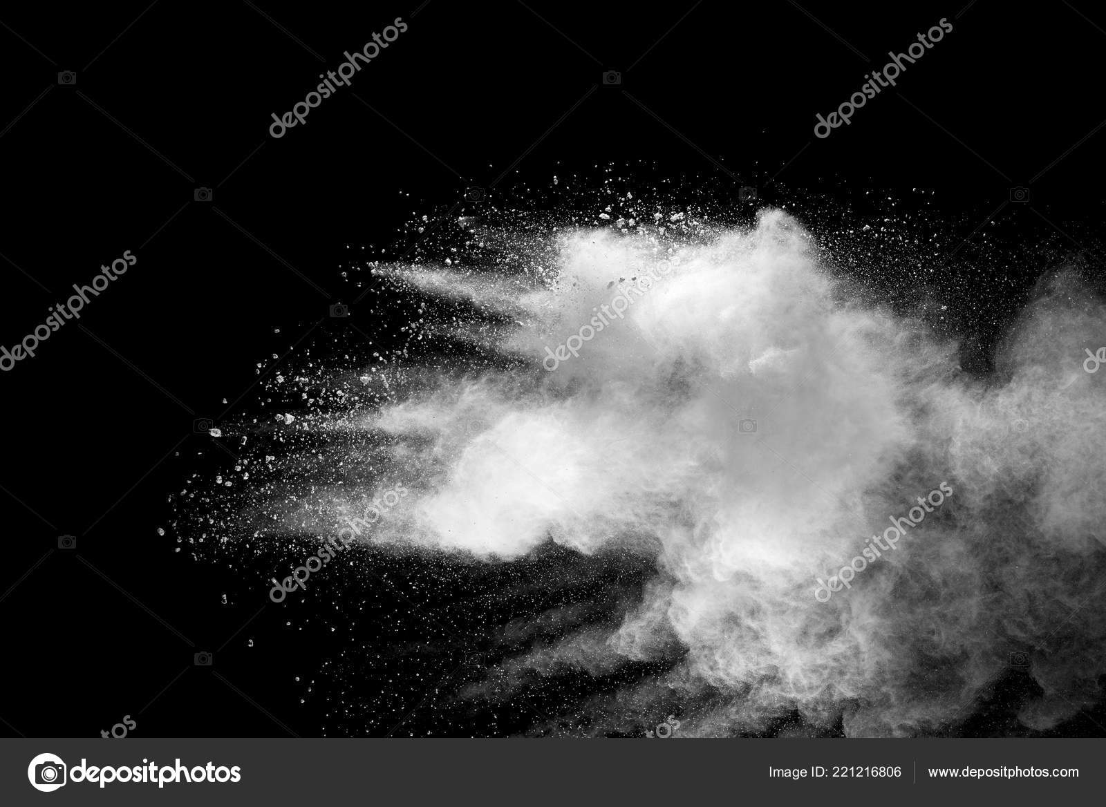 Explosion White Dust Black Background Stock Photo by ©udon10671 221216806