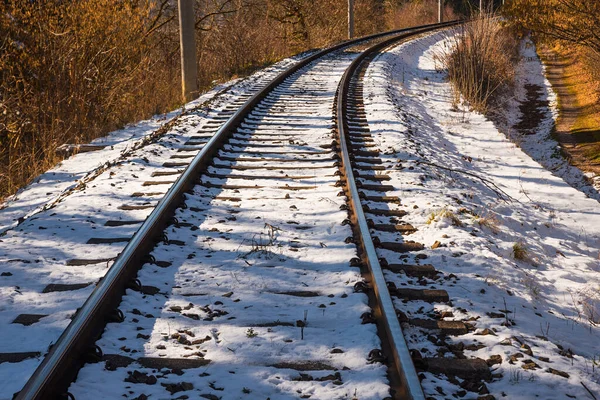 Railroad track snow Stock Photos, Royalty Free Railroad track snow ...