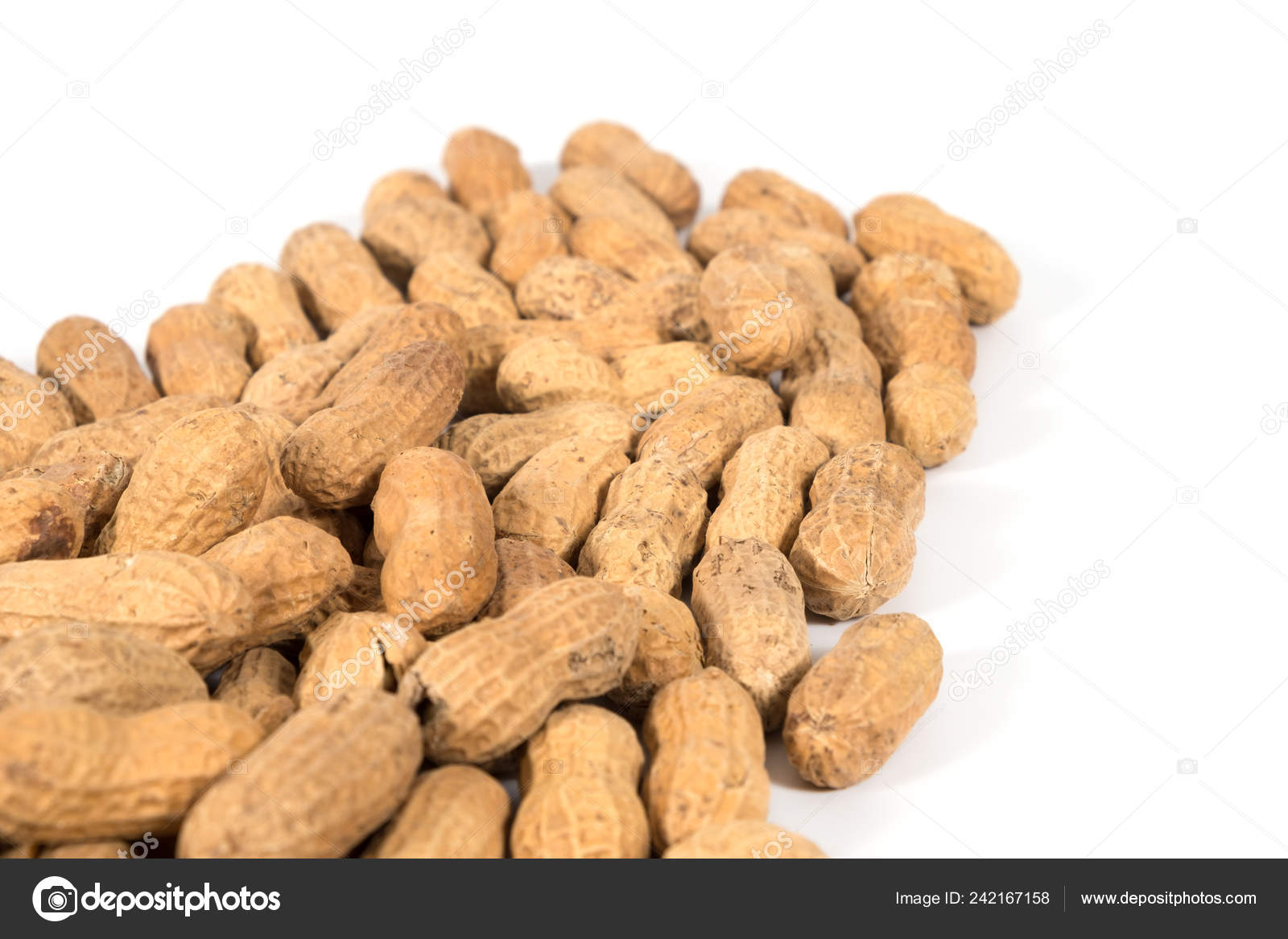 Raw Tasty Peanuts White Background — Stock Photo © RolandBarat #242167158