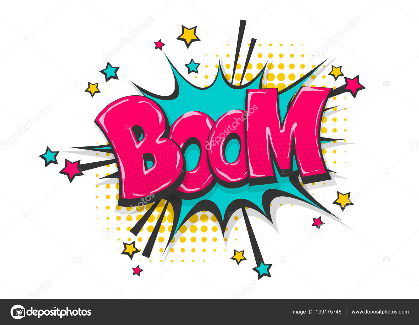 Boom pop art comic book text speech bubble Stock Vector Image by ©helen ...