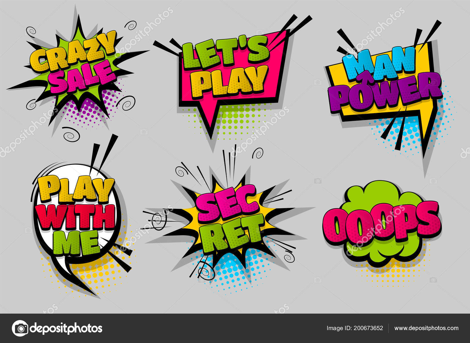 Set comic text speech bubble pop art Stock Vector Image by ©helen.tosh ...
