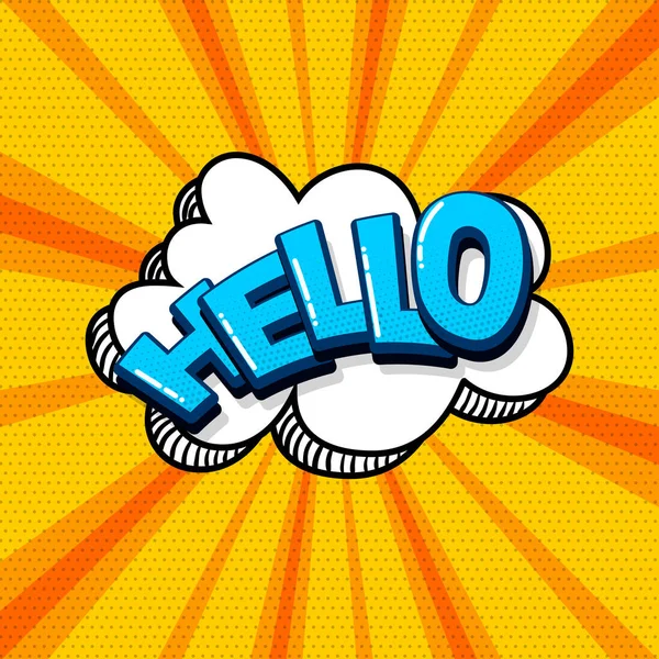 Hola hola hola comic book texto pop art Vector de stock #192501018 de ©helen.tosh