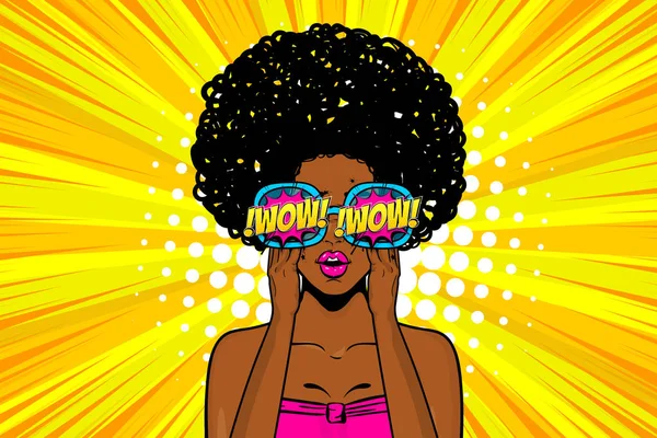 Wow Face Woman Pop Art Sale Advertise Stock Vector Image By ©helen Tosh