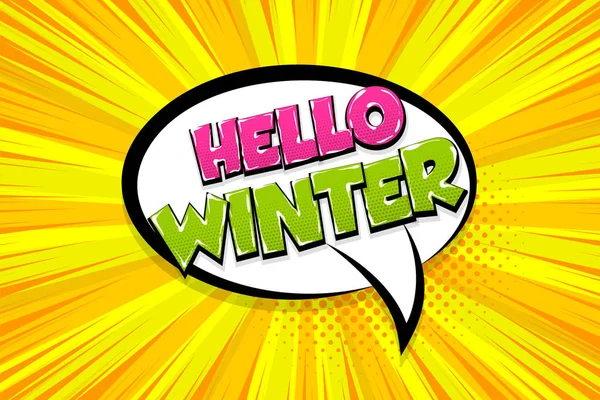 Winter comic text speech bubble pop art Stock Vector Image by ©helen ...