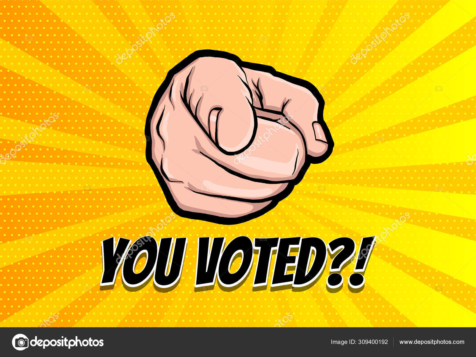 Vote Finger Illustration