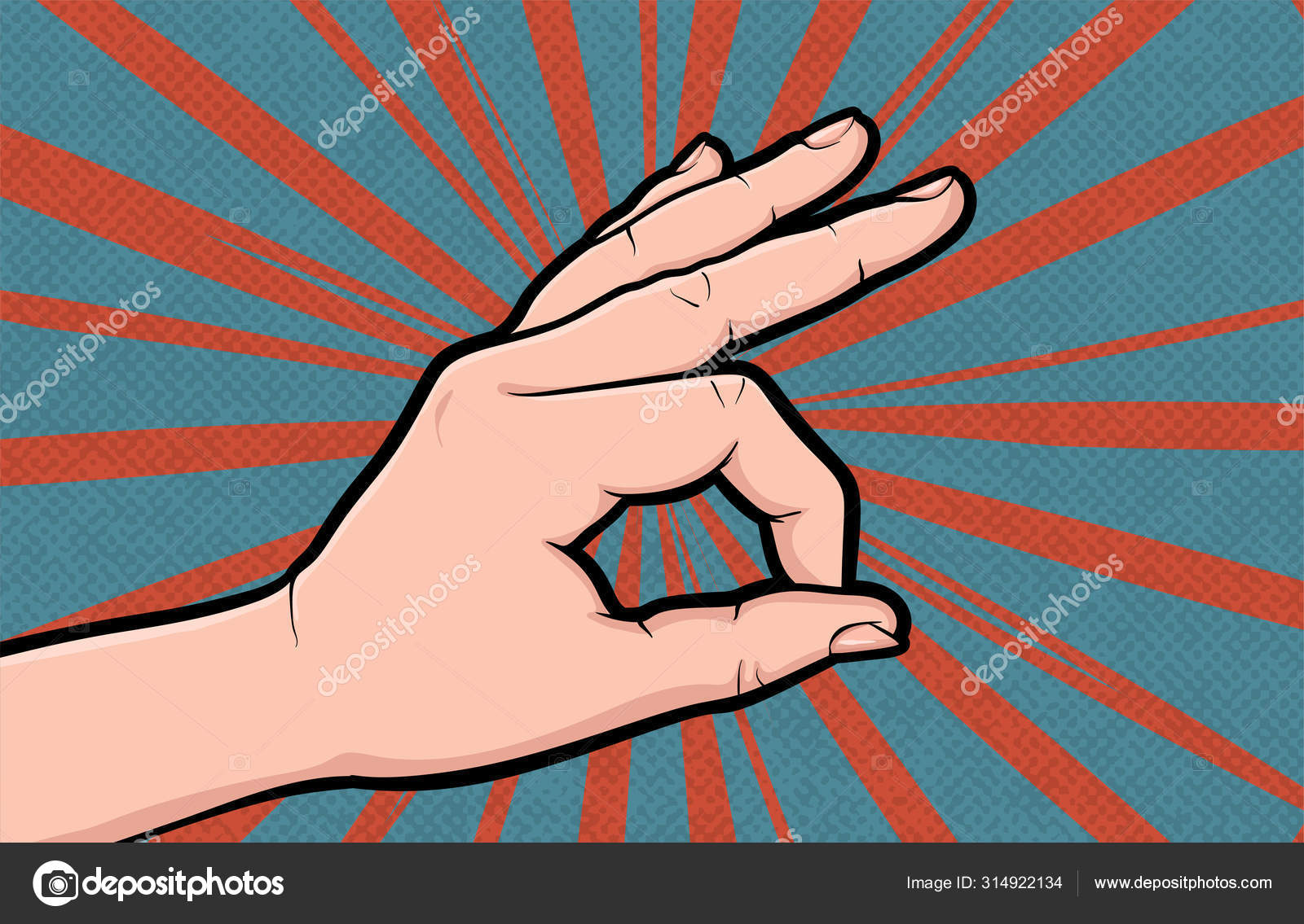 Hand gesture comic book pop art isolated Stock Vector Image by ©helen ...