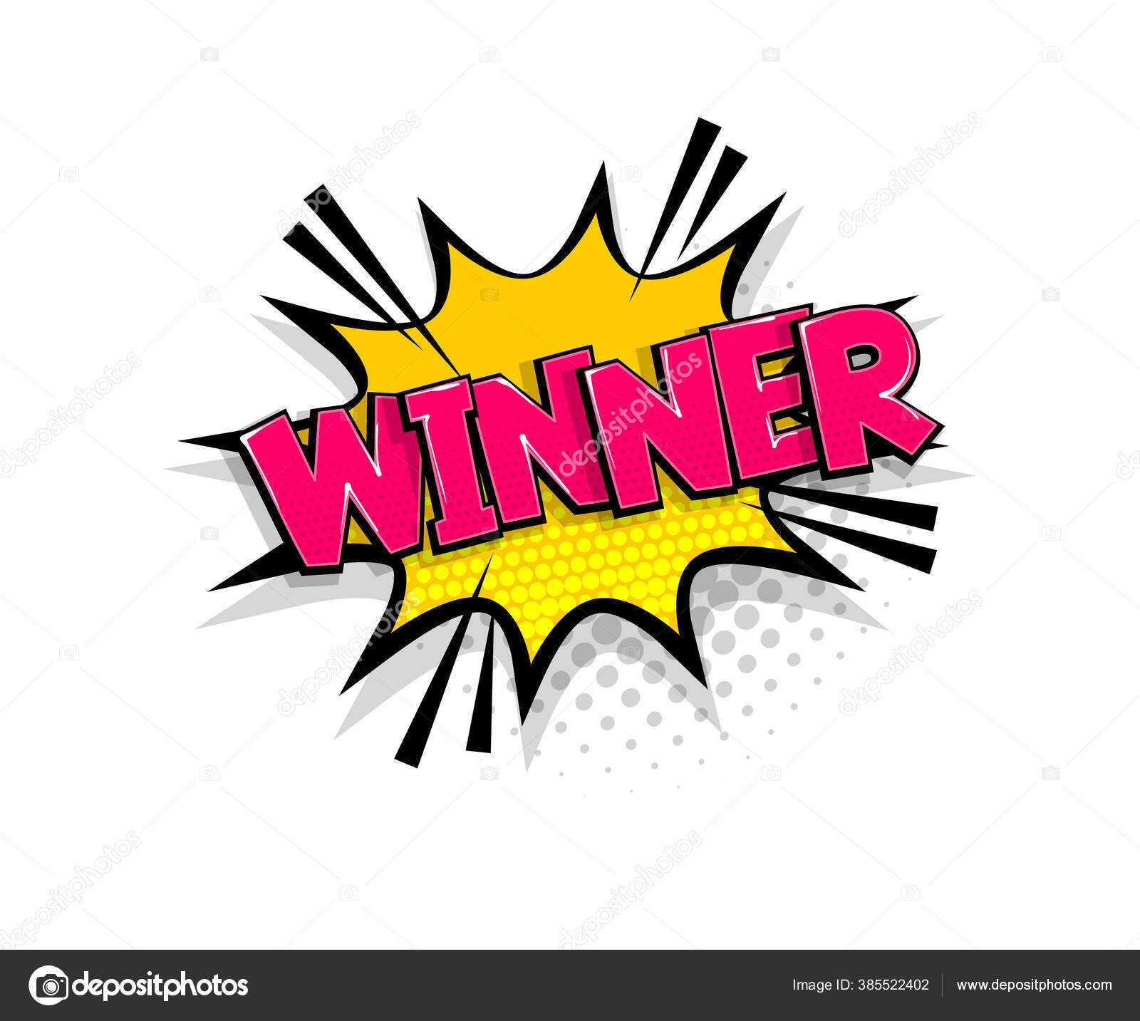 Comic text winner speech bubble pop art style Stock Vector by ©helen ...