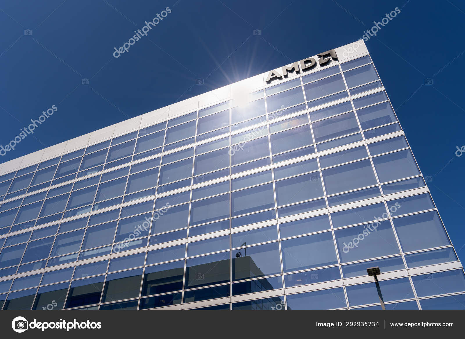 July 30, 2019 Santa Clara / CA / USA - AMD offices located in Si ...