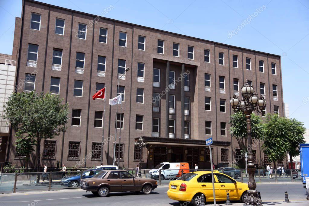 El edificio del Banco Central de la Rep blica de Turqu a, sucursal de Ankara, en Ulus, Ankara ...