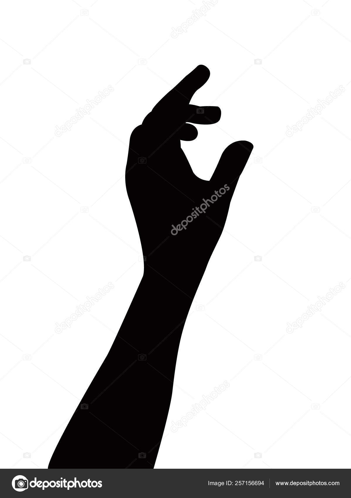 Hand Silhouette Vector — Stock Vector © Dr.Art #257156694