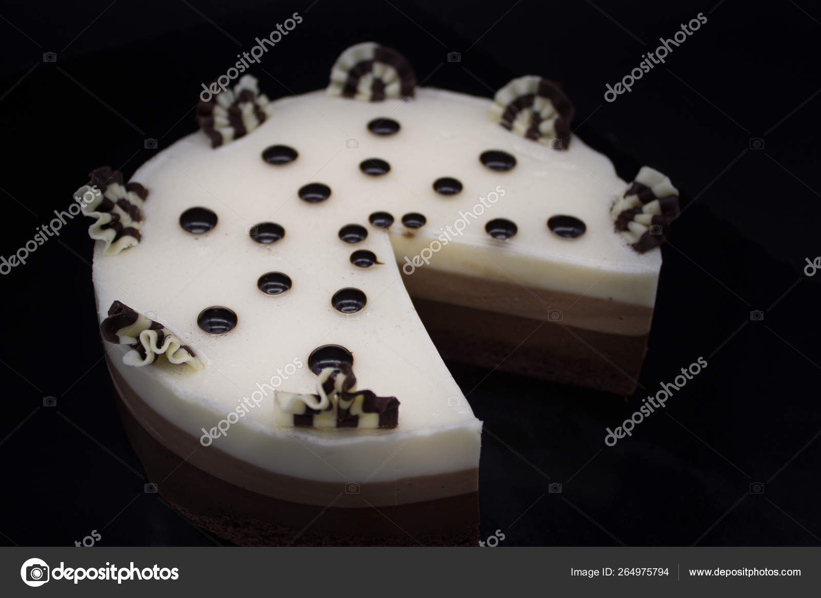 A wonderful chocolate cake. A cake of several varieties of choco ...