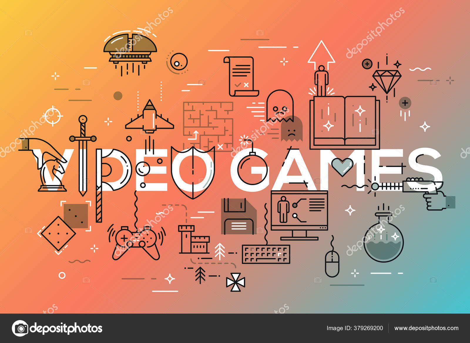 Thin Line Conceptual Word Stock Vector Image by ©epic_fail #379269200