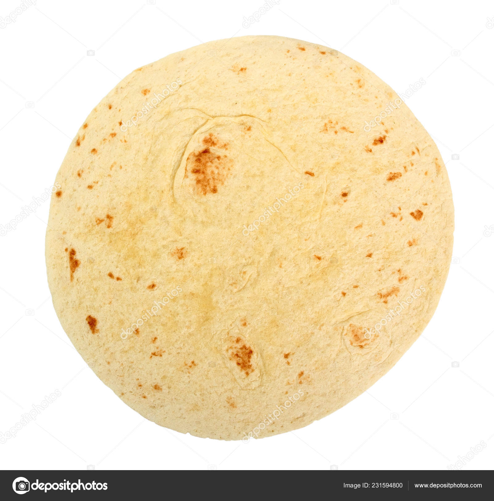 Tortilla Wrap Bread Isolated White Background Stock Photo by ©ffolas ...