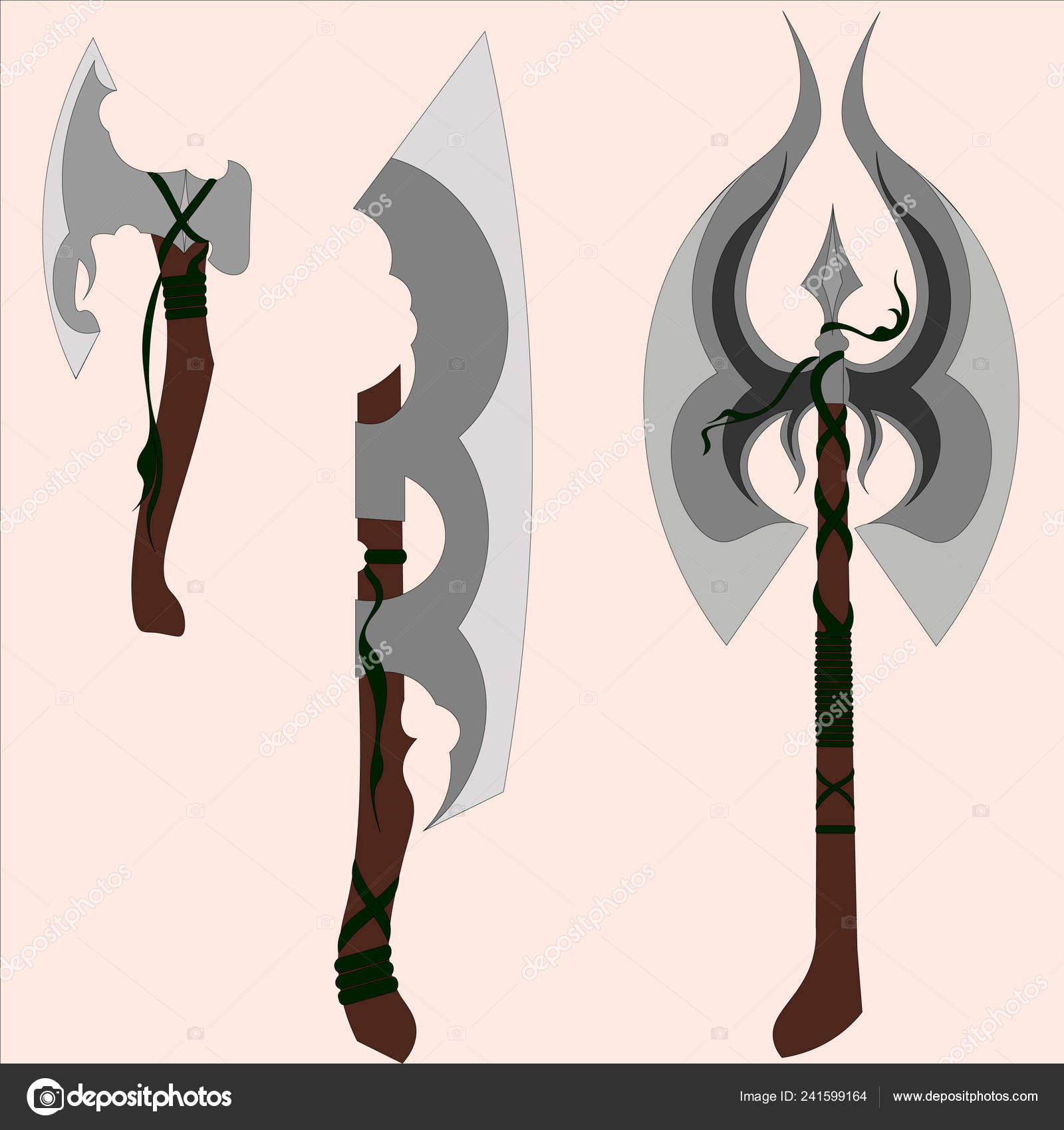 Arma Machado Arma Estilo Gótico Lâmina Machado Vetor De ©HopePen