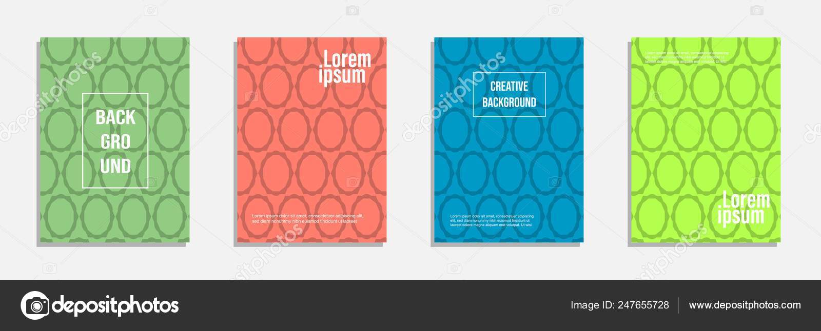 Colorful and modern cover design. Set of geometric pattern background ...