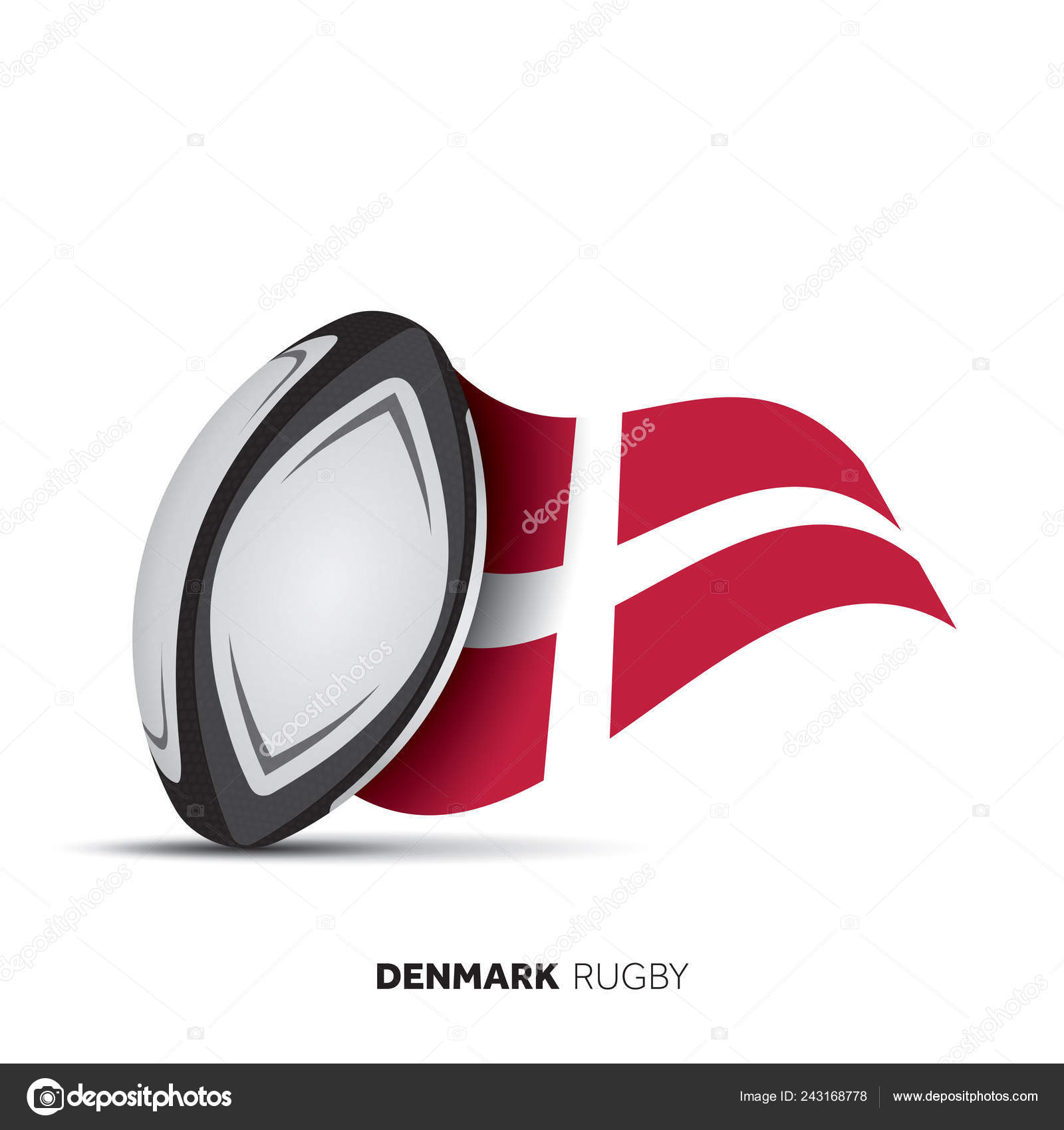 Denmark National Flag Rugby Ball Stock Vector Image by ©InkDropCreative ...