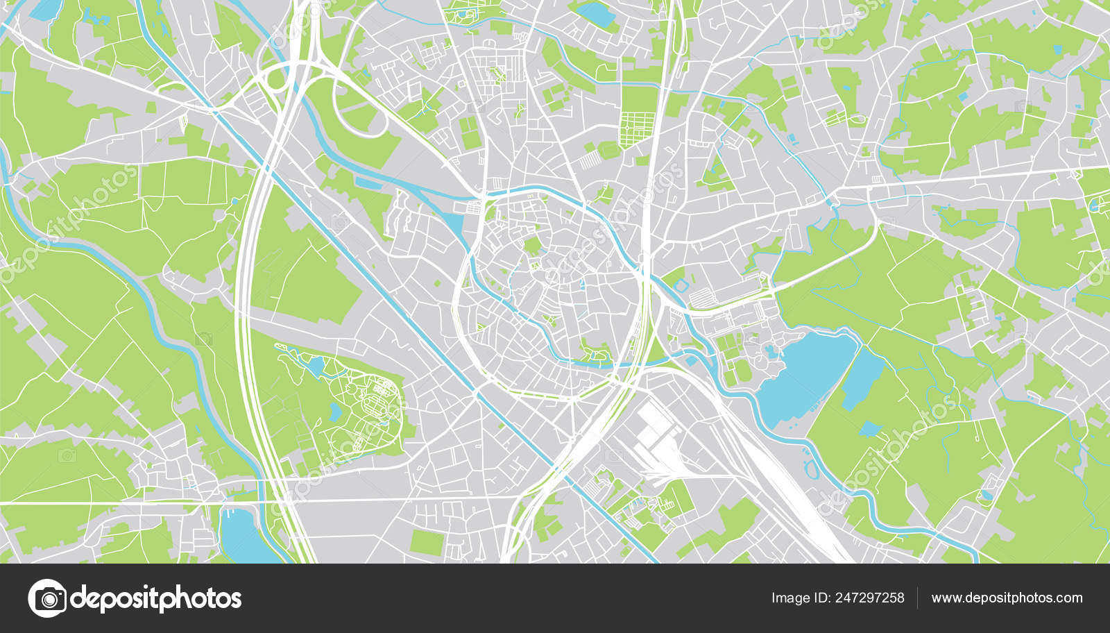 Mapa urbano de Malinas, Bélgica Vector de stock #247297258 de ...