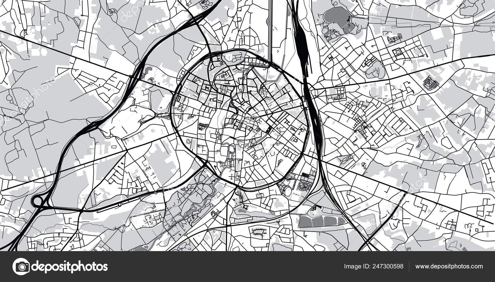 Urban vector city map of Leuven, Belgium Stock Vector by ...