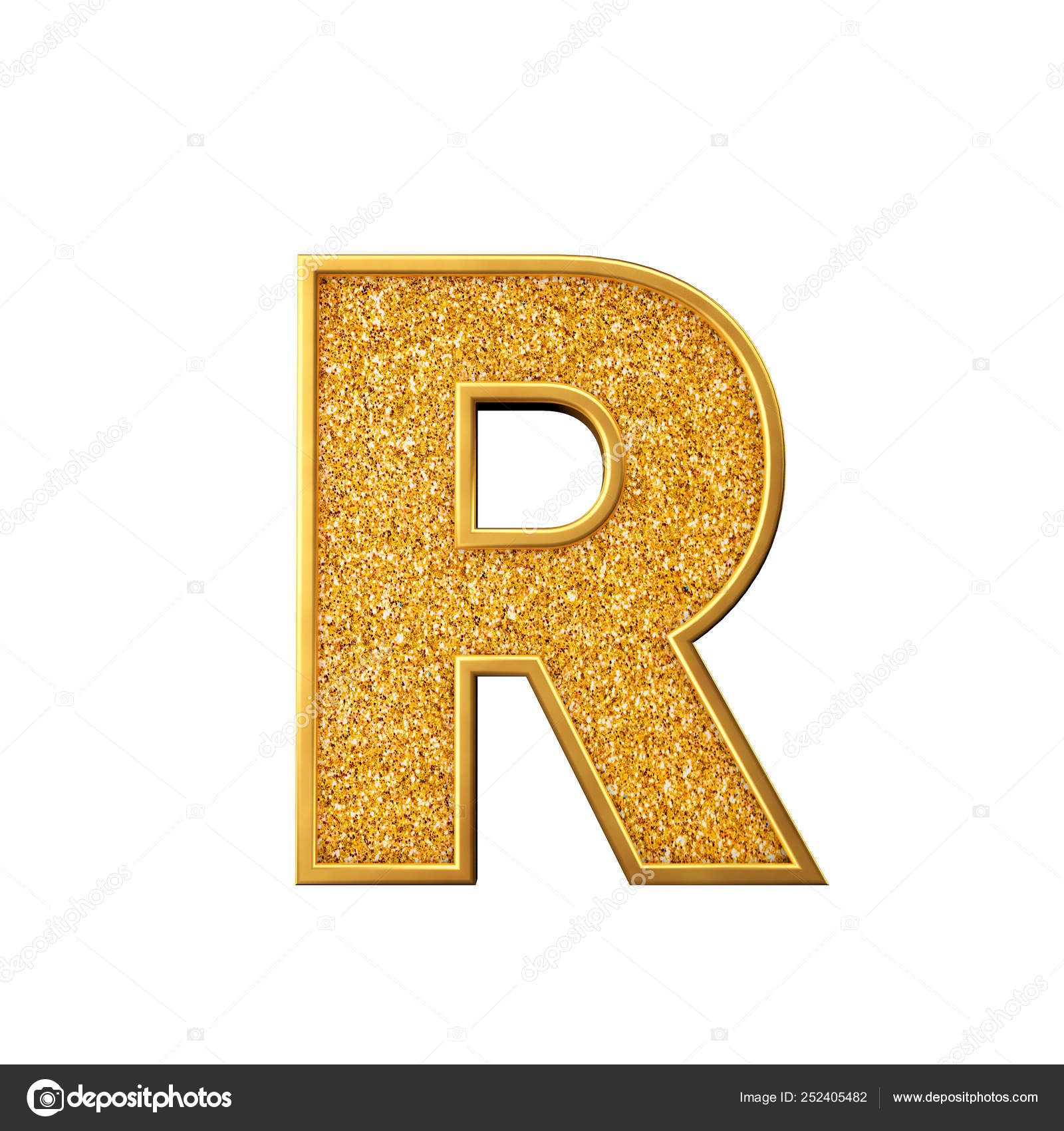 Golden Letter R